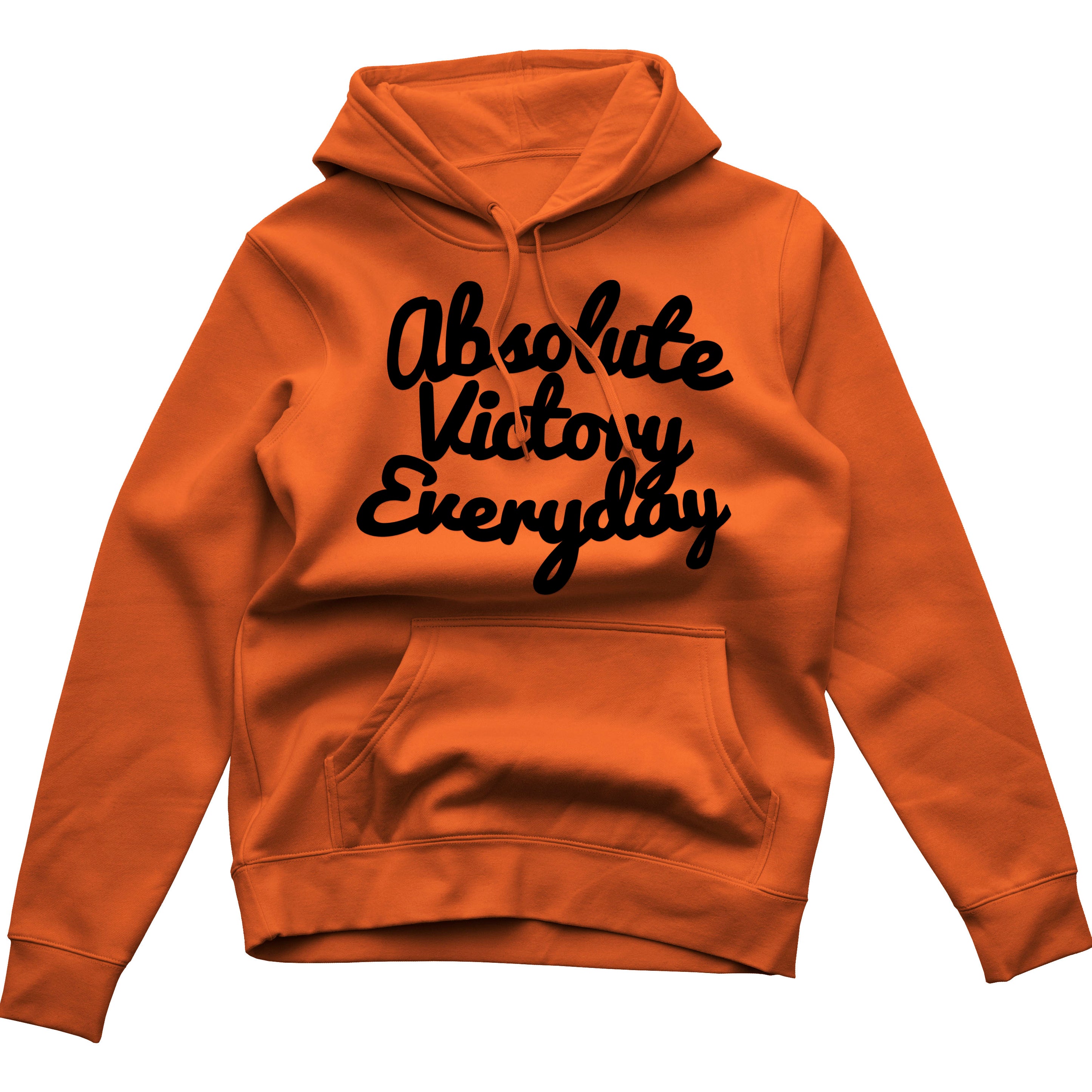 CLASSIC LOGO HOODIE (ORANGE/BLACK) – Absolute Victory Everyday